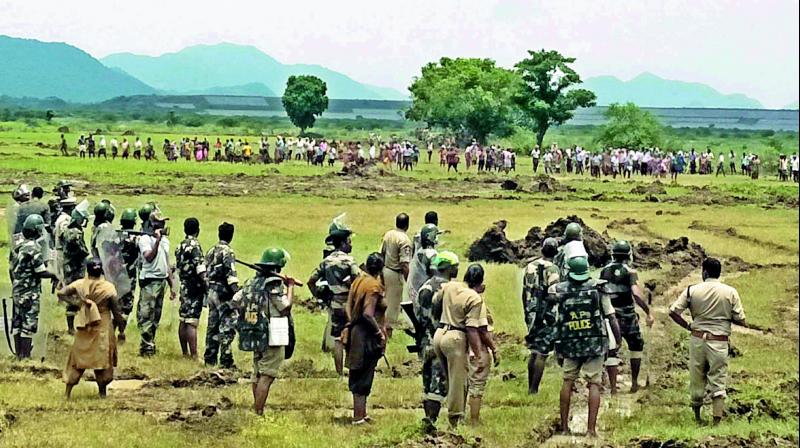 Vamsadhara Project Works Speeds up Under High Security | NewsClick