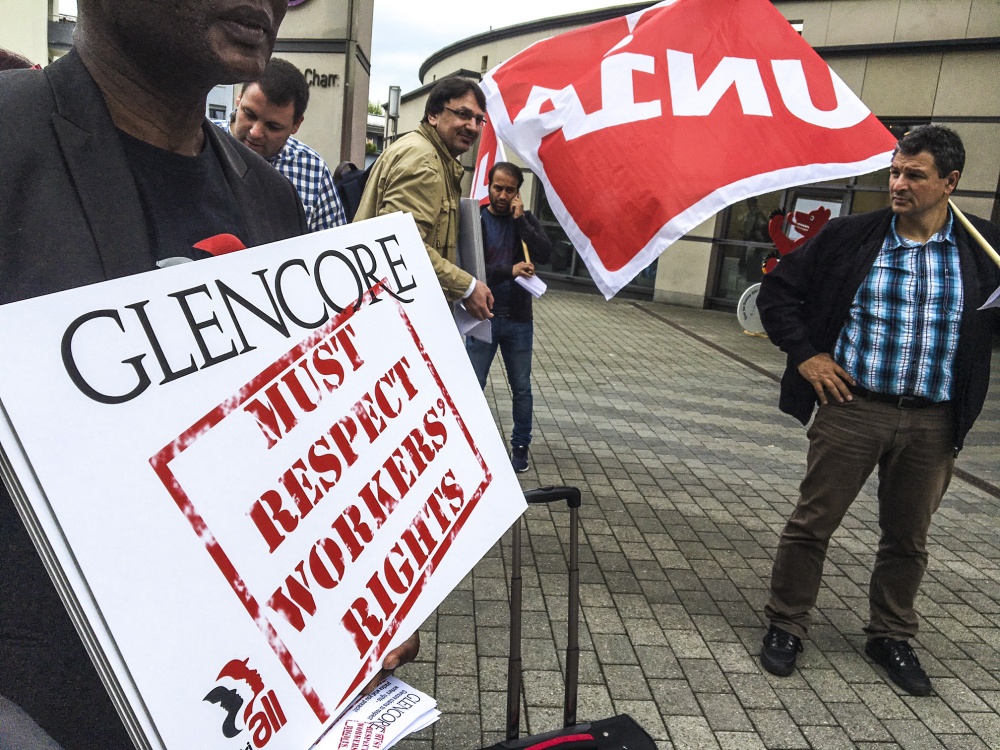 Activists expose rotten record on workers’ rights of Glencore