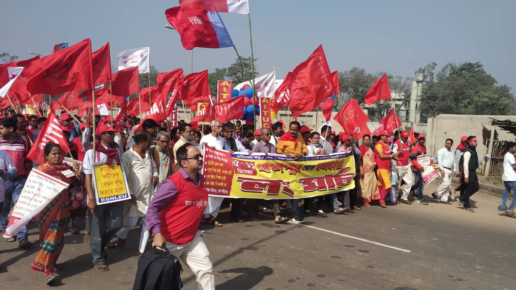 Workers’ Long March in Bengal Enters 6th Day After Covering 137 KM ...