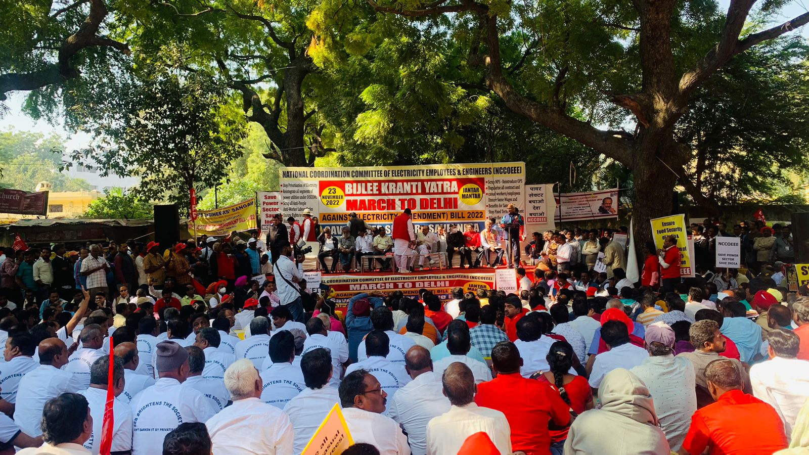 Power Sector Employees Protest Against Electricity Amendment Act in ...