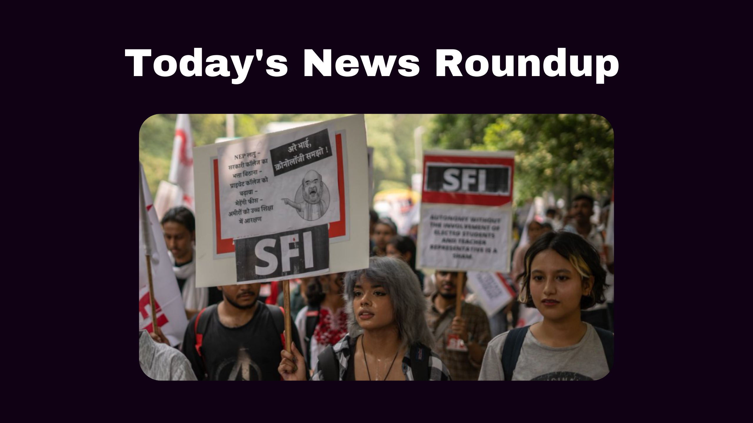 SFI Protests Scrapping of Maulana Azad National Fellowship for Minority ...
