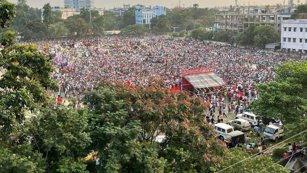 WB: Left Holds Huge Rally in Barasat, Demands Early Dates for Panchayat ...
