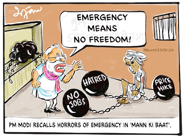 Cartoon Click: Declared Versus Undeclared Emergency! | NewsClick