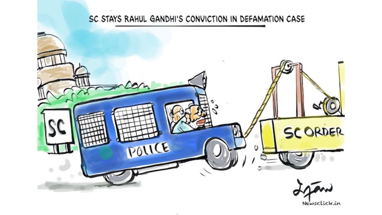 Cartoon Click: RaGa Conviction Stayed...Is BJP Losing Control? | NewsClick