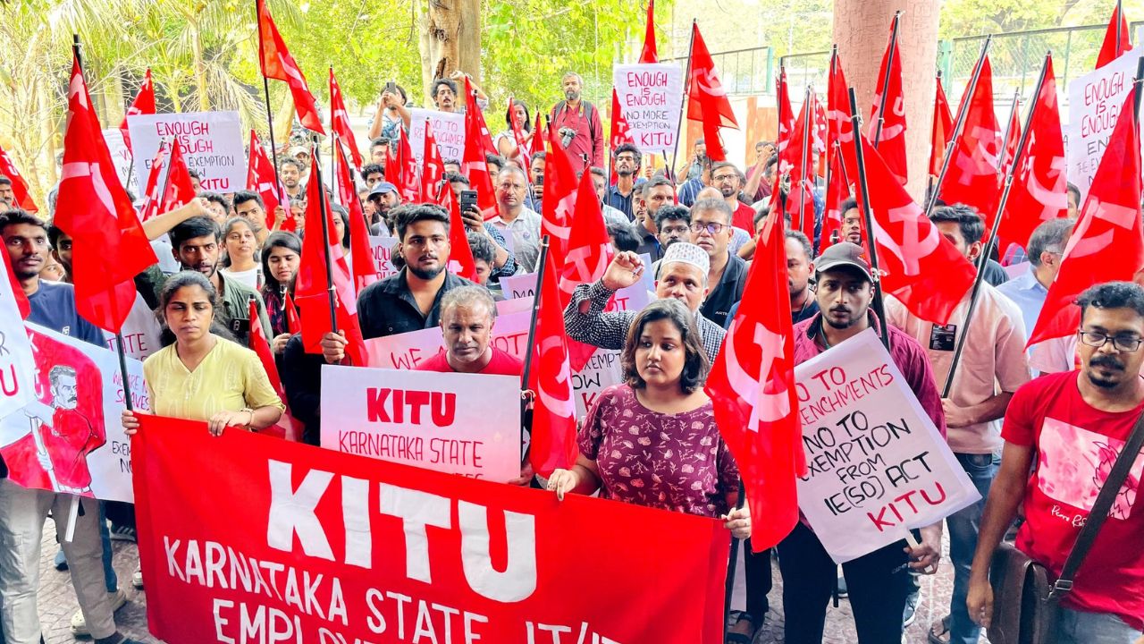 Karnataka: KITU Holds Protest in Bengaluru, Demands End to Labour Rules ...