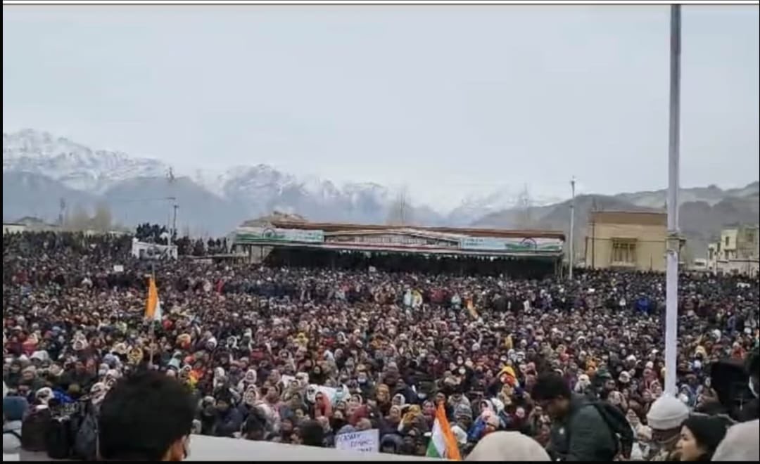 J&K: Massive Protest in Ladakh Demands Statehood Ahead of PM Modi's ...