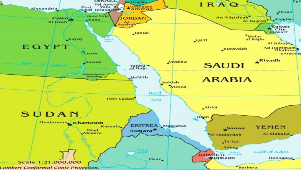 Map Of Red Sea And Suez Canal - 2024 Schedule 1