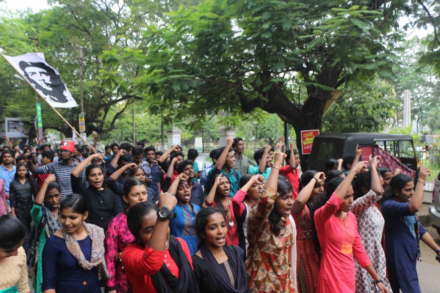Massive Student Protest in Kochi Against High Court Ban on Campus ...