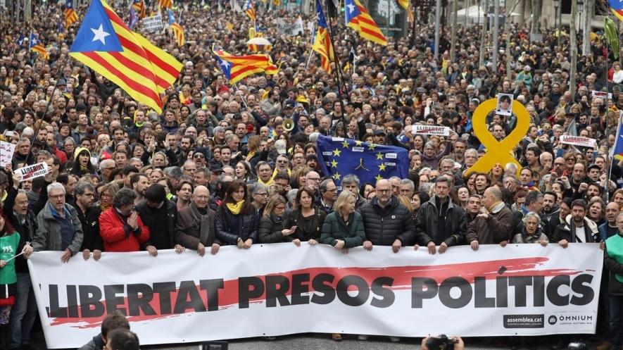 Across Catalonia Thousands Protest the Detention of Catalonian Leader ...