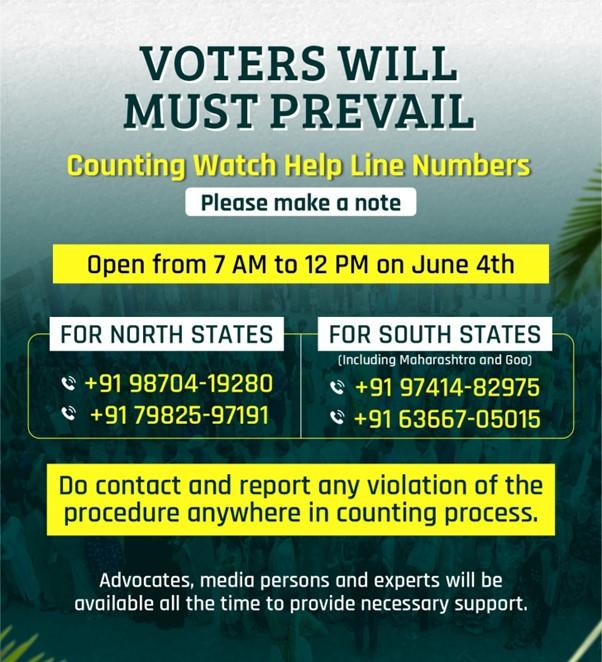 Counting Watch Helpline Numbers: Civil Society Groups Gear up Across ...